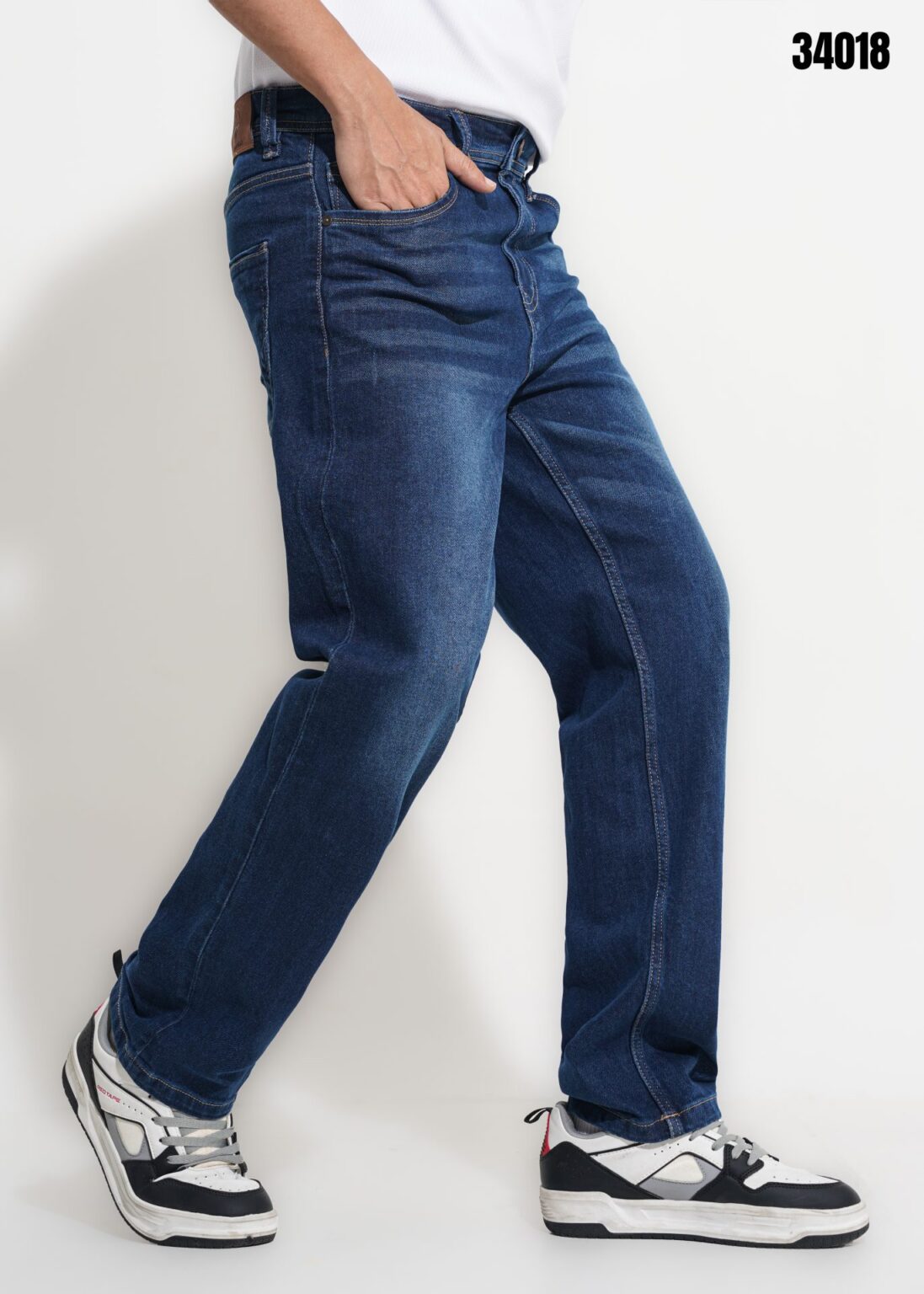 Straight Fit Denim Pant(MID BLUE) For Man | Commando jeans