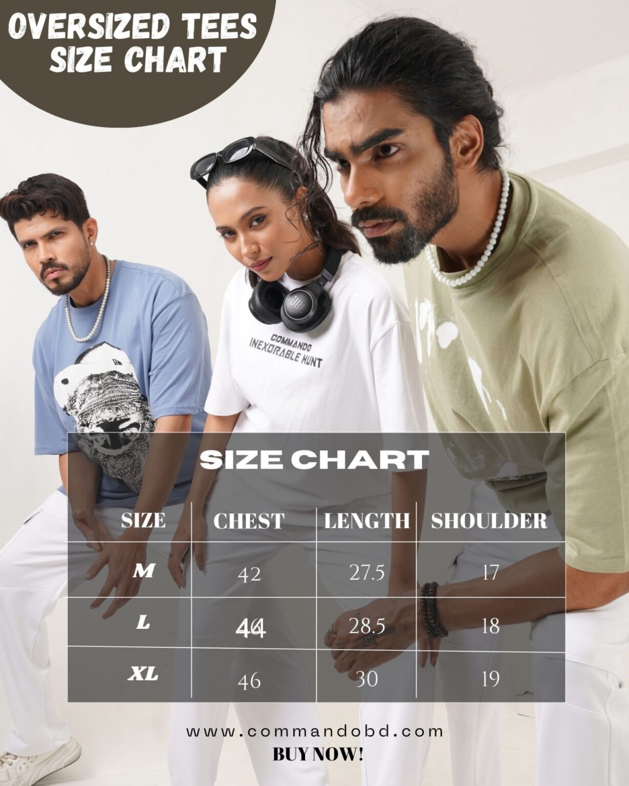 Stand Out Oversized Tees (charcoal gray) | COMMANDO BD