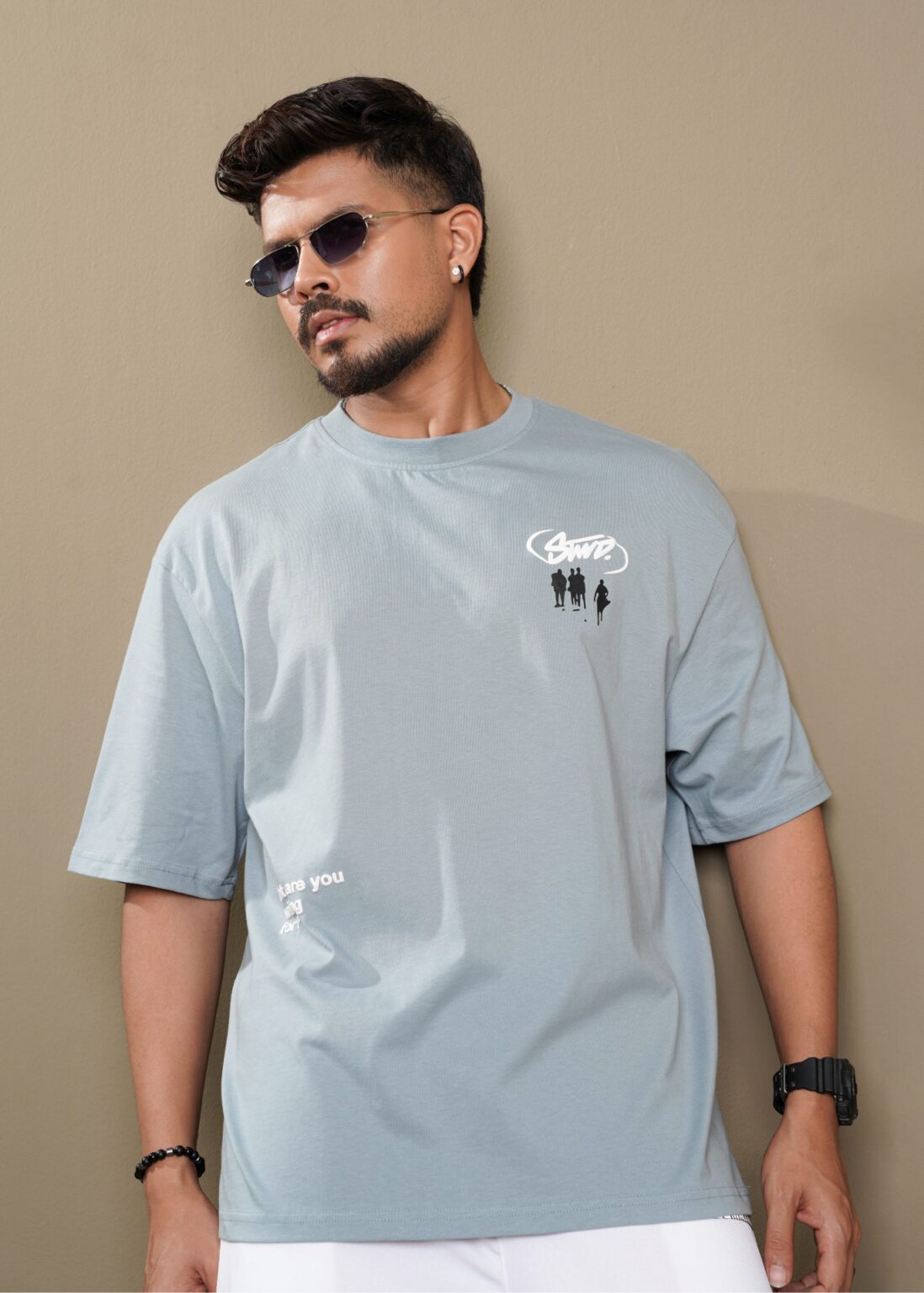 Stand Out Oversized Tees (Steel Blue) | COMMANDO BD