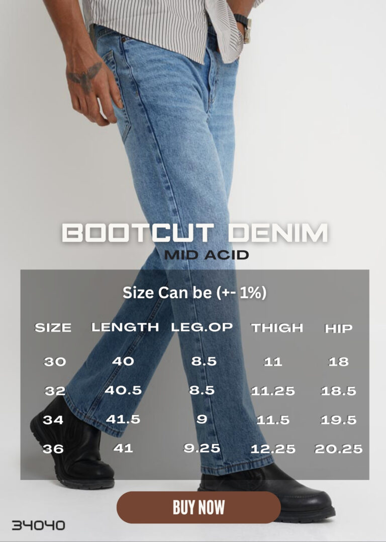 Men's Blue Boot Cut Jeans | Commando jeans
