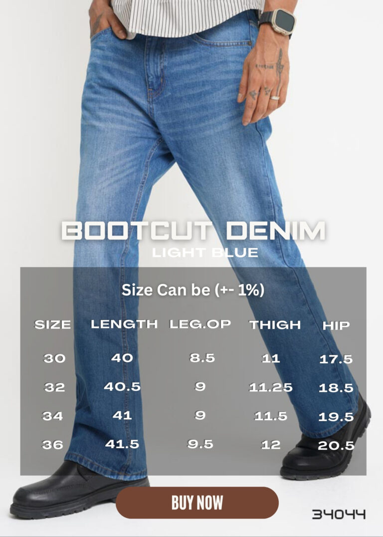 Men's Blue Boot Cut Jeans | Commando jeans