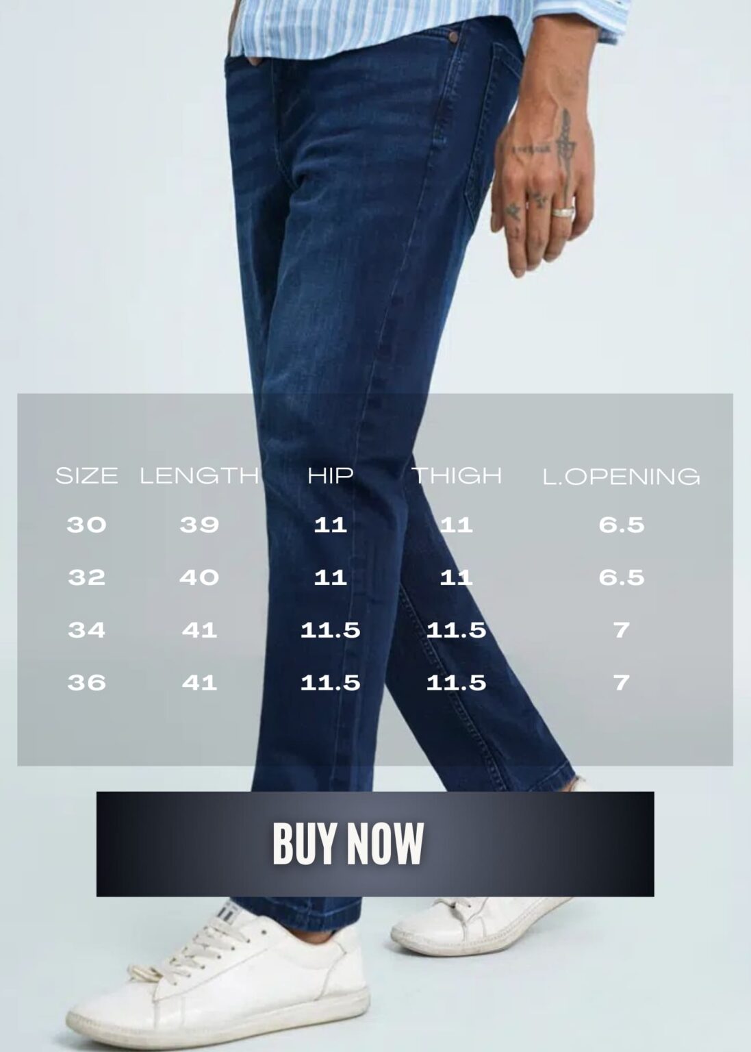 Men's Blue Boot Cut Jeans | Commando jeans