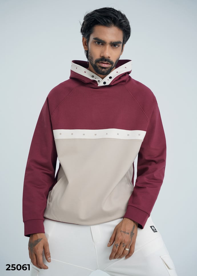 Ravine Hoodie Maroon Off-White | COMMANDO BD