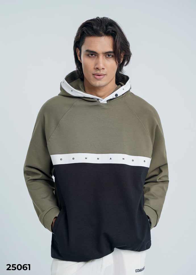 Ravine Hoodie Olive & Black For Mans | COMMANDO BD